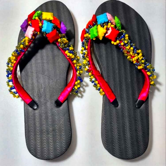 Hand Crafted | Shoes | Women Beaded Slippers | Poshmark